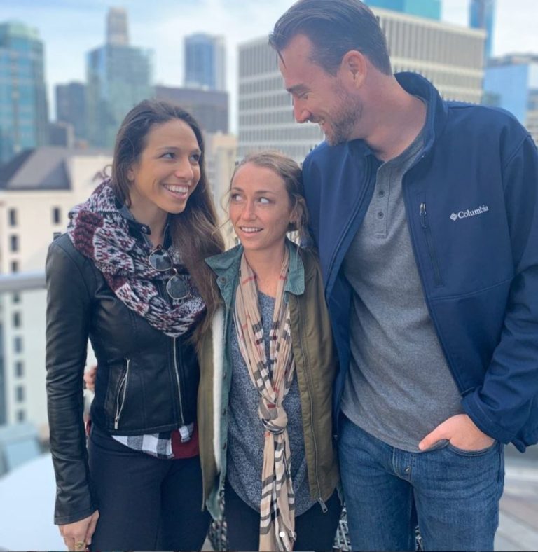 Married couple give birth to first child after forming 'throuple ...