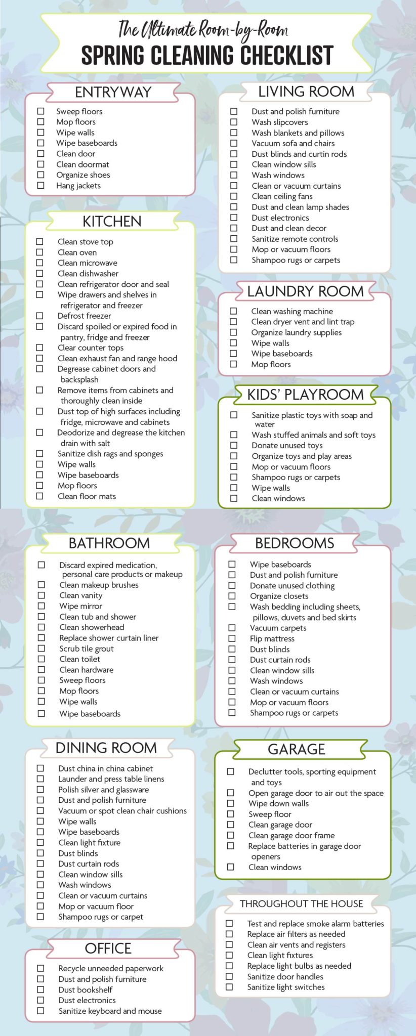 The Ultimate Room-By-Room Spring Cleaning Checklist : Secret Life Of Mom