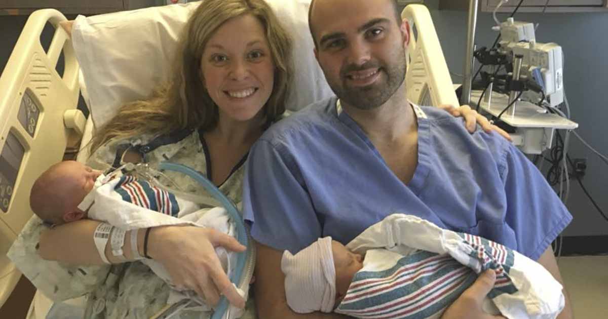 After 40 hours of labor, first time mom gets the biggest surprise of ...