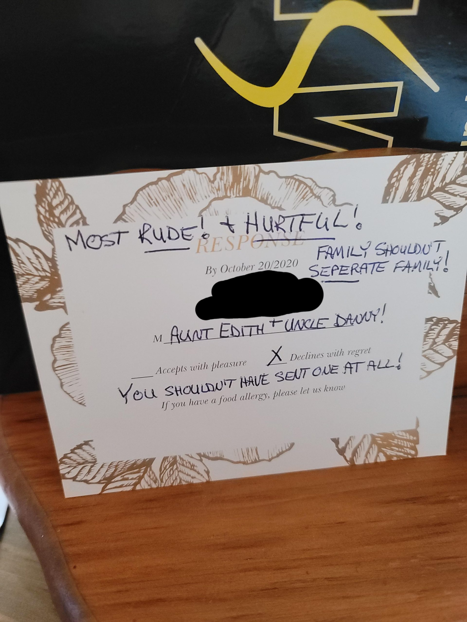 Bride Gets The Ugliest Wedding RSVP And The Internet Is Furious ...