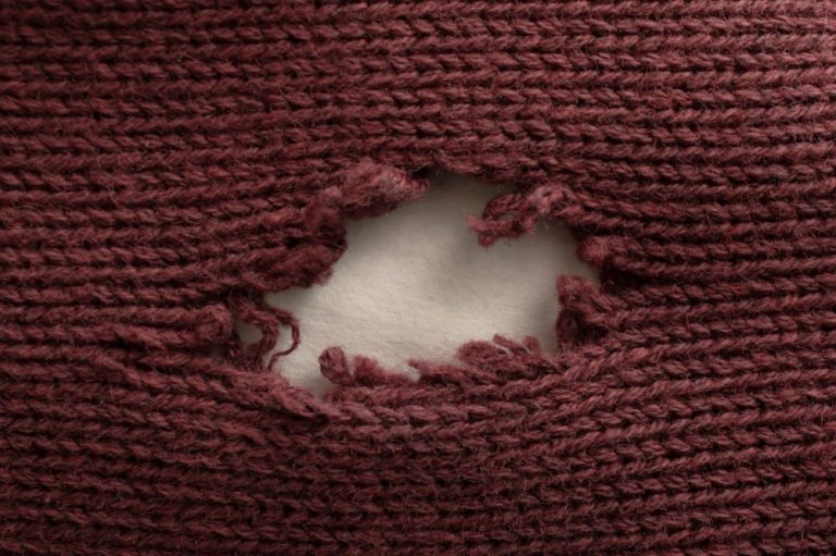 A No-Sew Trick To Fix a Hole in Clothing