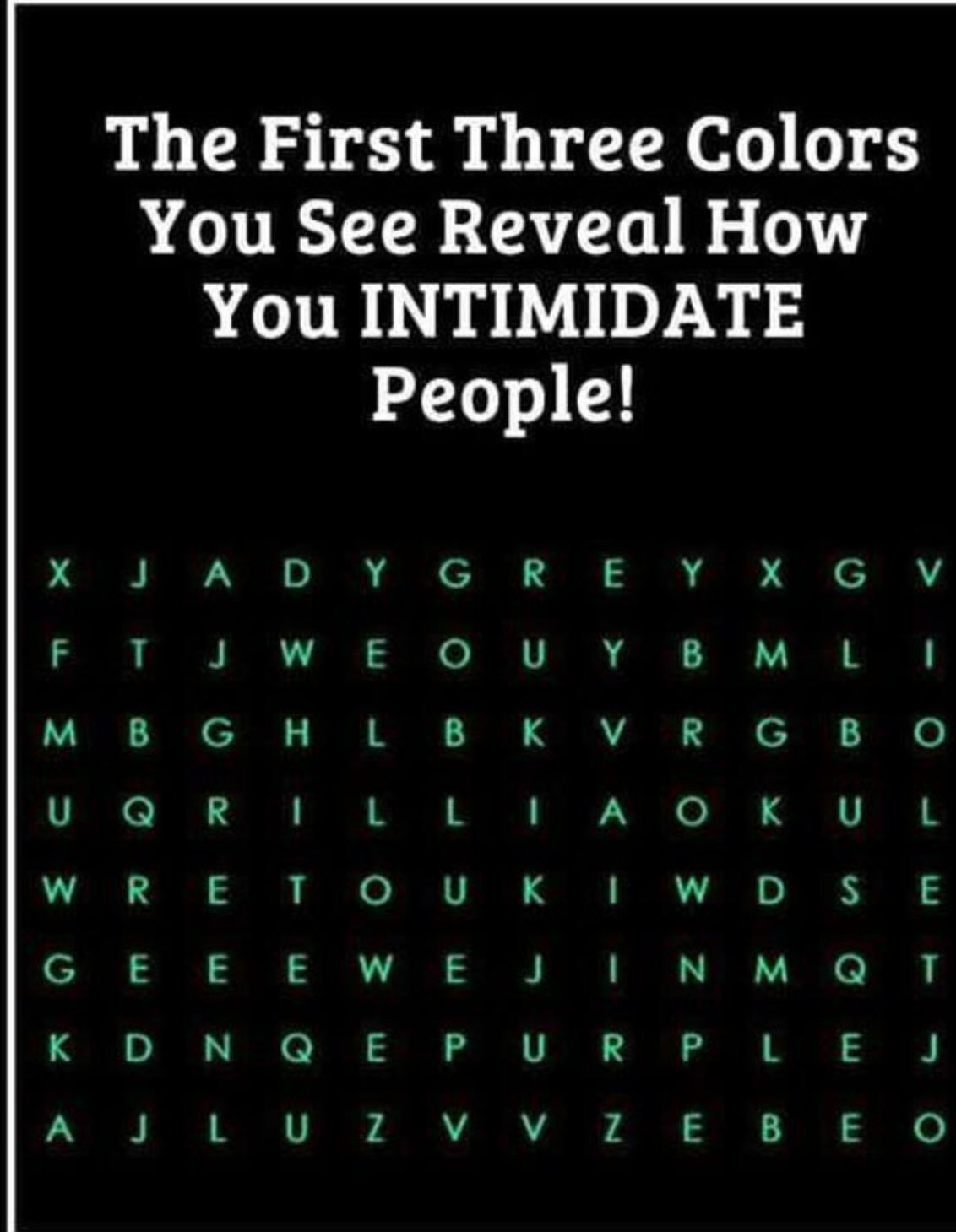 Fun Personality Test: Which Colors Do You Notice First? : Secret Life ...