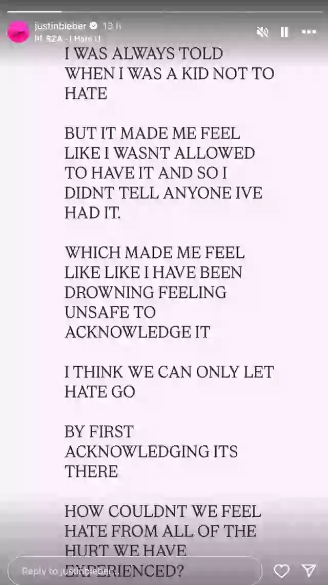 Justin Bieber Speaks Out on 'All of the Hurt,' Sparking Increased Concern Among Fans : Secret ...